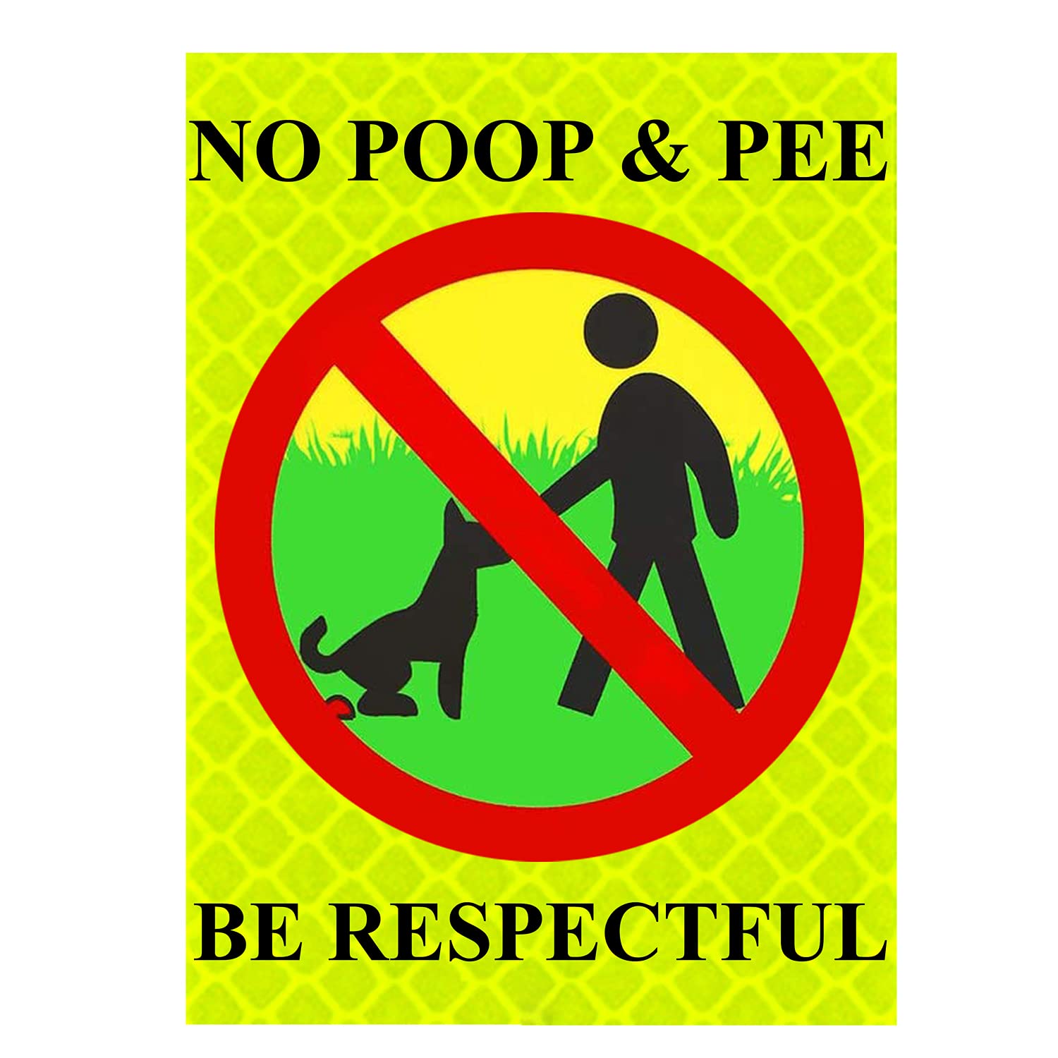Buy 2 Pieces No Poop Reflective Stickers, Self-Adhesive Dog Signs No ...