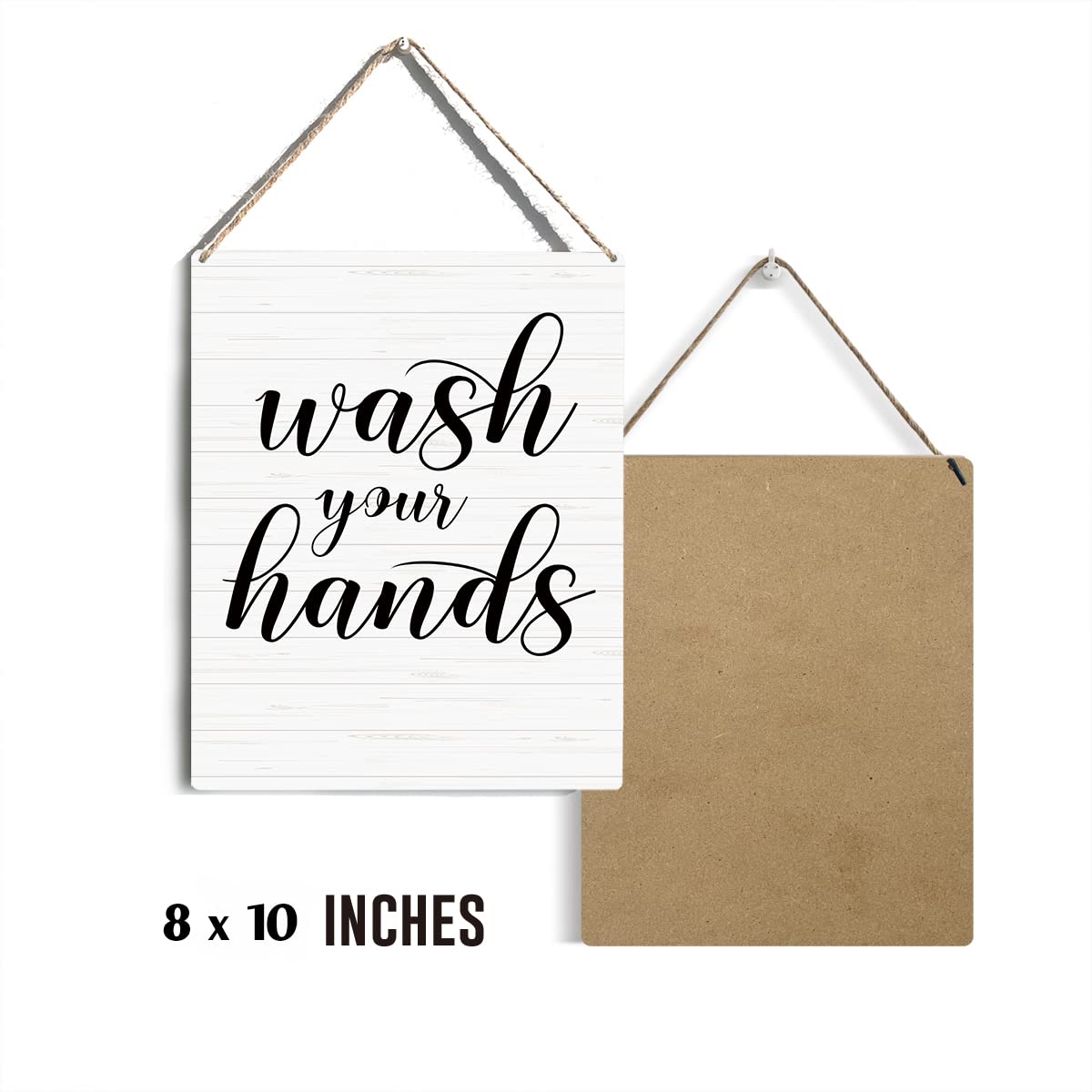 Snapklik.com : Farmhouse Bathroom Wooden Sign Wall Decor Rustic Wash ...