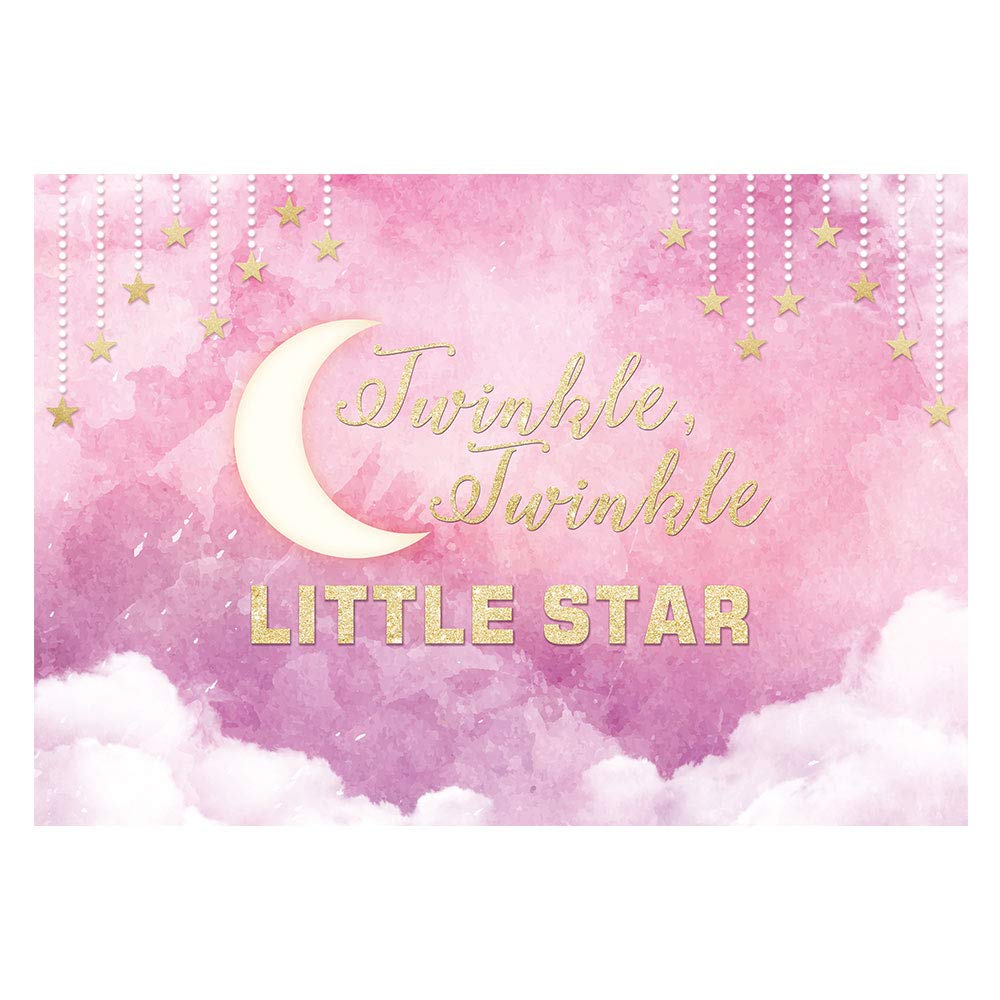 Buy Funnytree 7X5ft Pink Twinkle Little Star Backdrop for Birthday ...