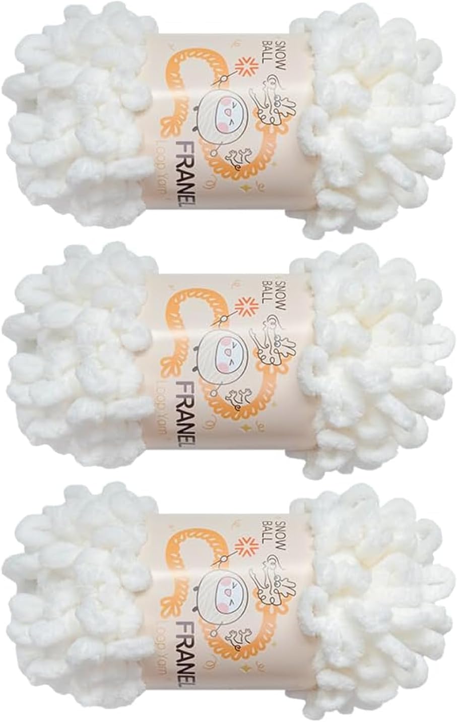 Amazon.com: Franel Loop Yarn 100% Polyester Chenille Puffy Yarn, Craft ...