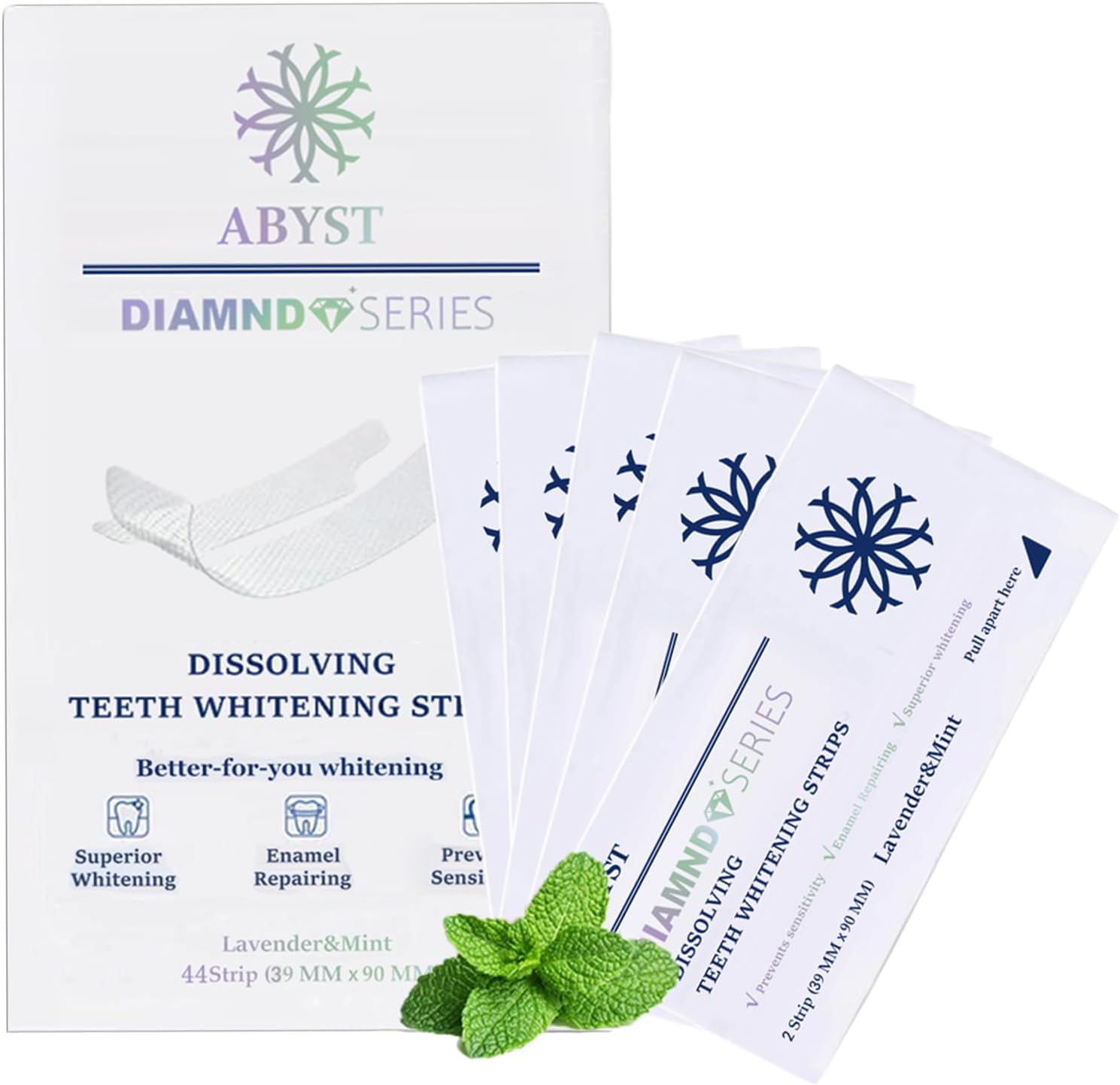Amazon.com: ABYST Diamond Dissolving Teeth Whitening Strips Soft Enamel ...