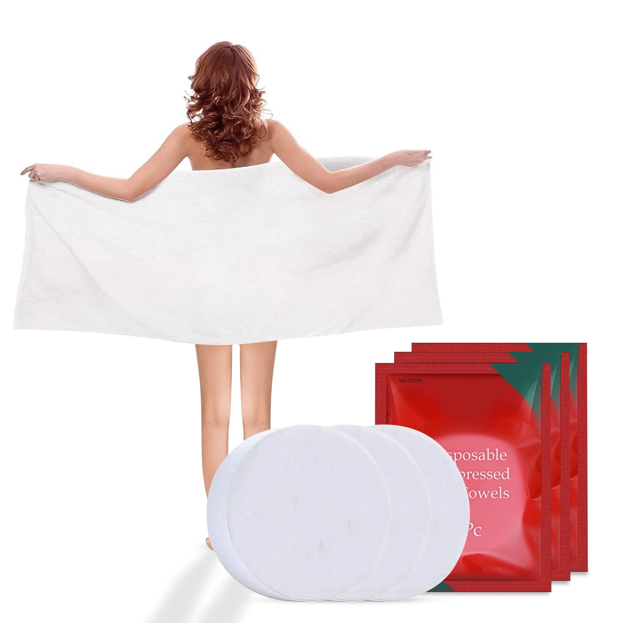 GLUN® Compressed Tablet Towel, Tissues Big Disposable Towel, Pure ...