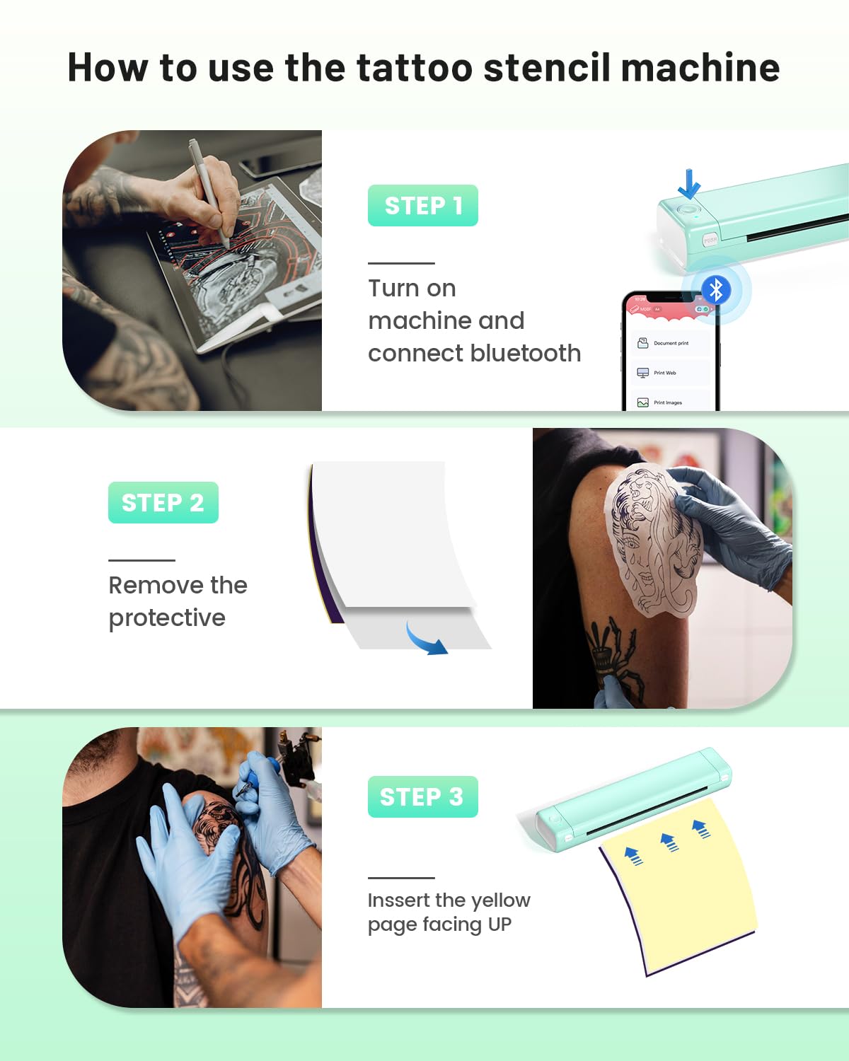 Snapklik.com : Itari M08F Wireless Tattoo Stencil Printer - Thermal ...