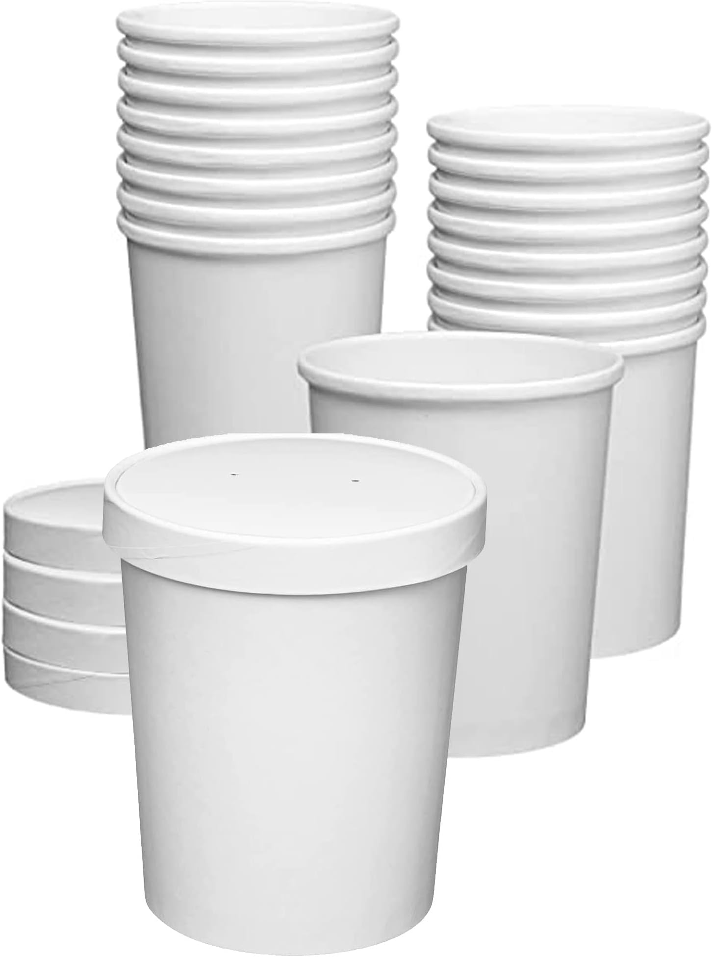 Amazon.com: DHG PROFESSIONAL 250 Sets White Paper Food Containers With ...