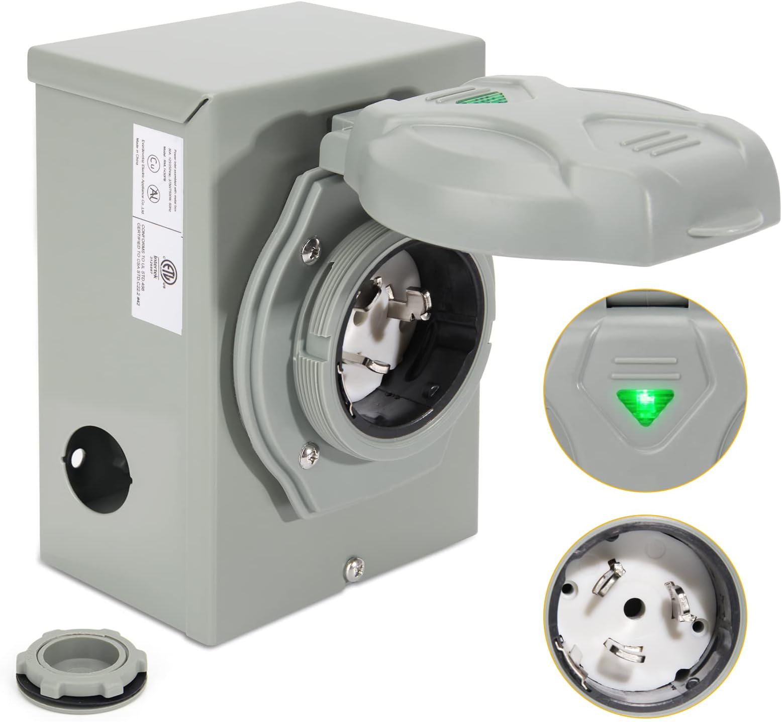 Amazon.com: TIPHOPE 50A Generator Power Inlet Box with Pre Punched ...