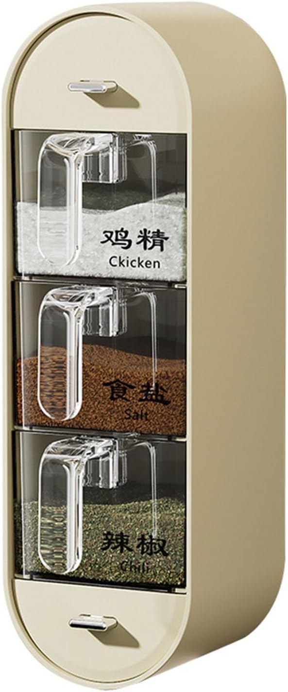 Amazon.com: VALINK Spice Container with Spoon Wall Mounted Spice ...