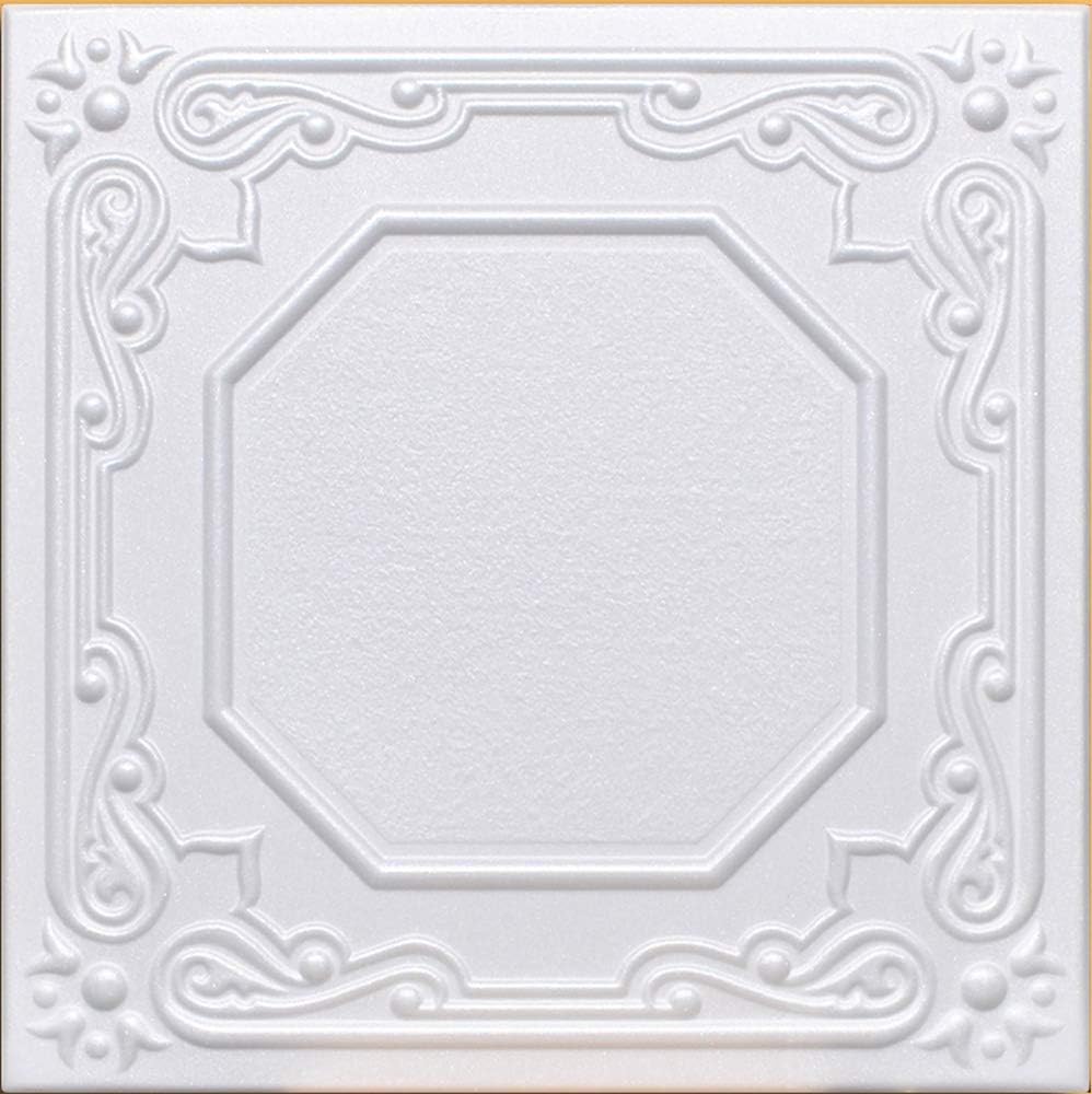 Amazon.com: Odessa White Foam Ceilings Tiles 20"x20" (50 Tiles Case ...