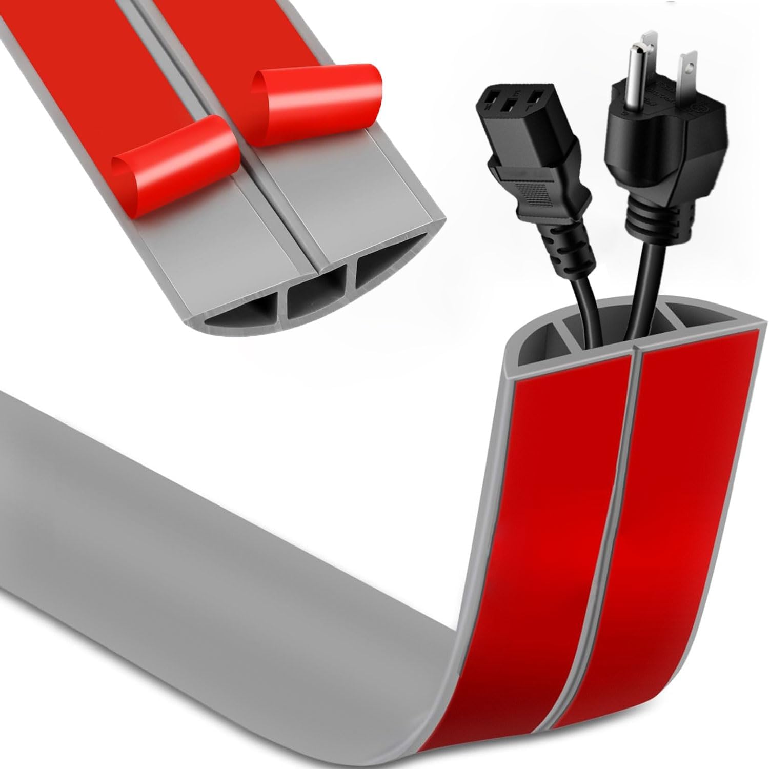 Amazon.com: 4ft Floor Cord Cover,Cord Hider Floor Gray,Extension Cable ...