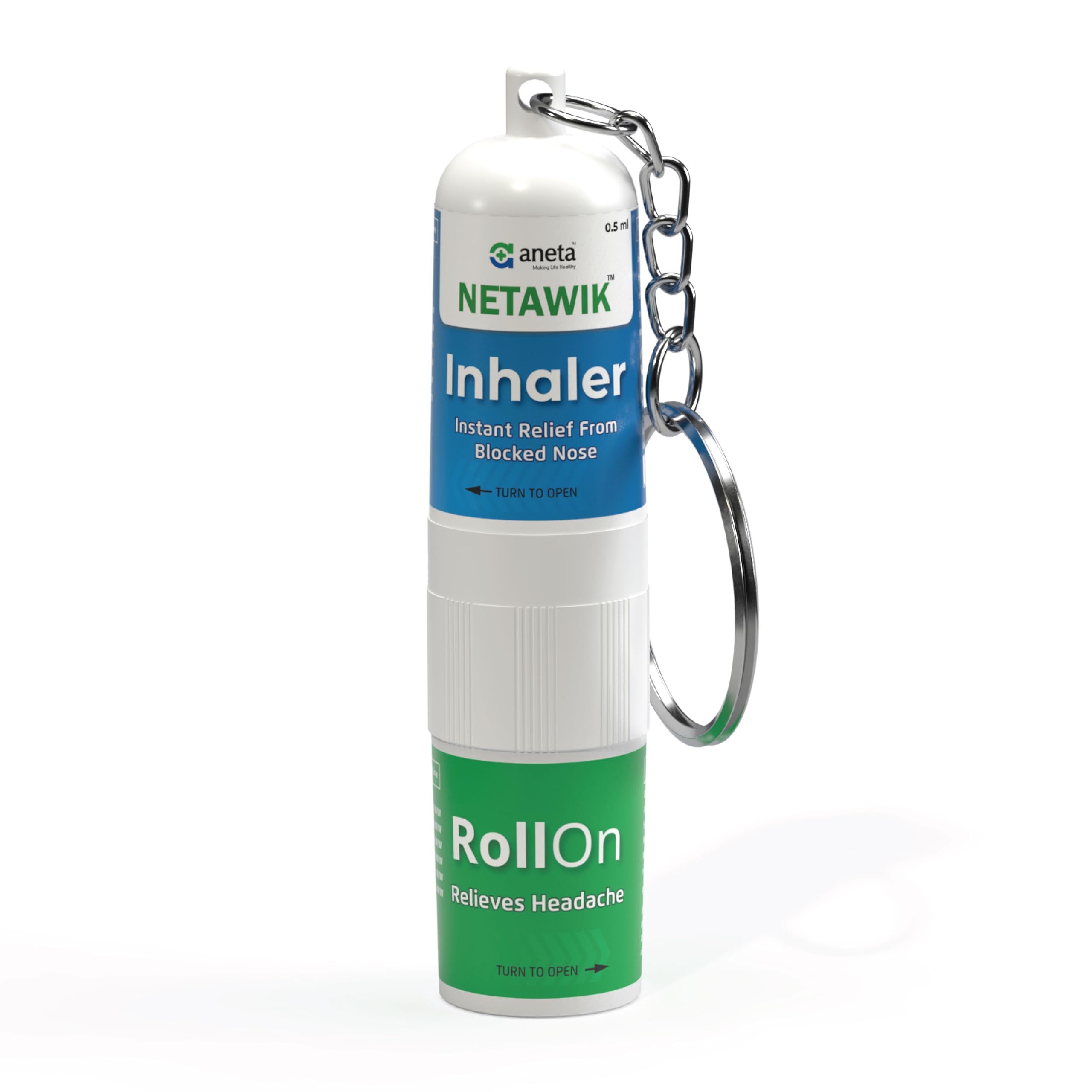 Buy Netawik 2-in-1 Inhaler & Roll-On: Cold, Cough, Blocked Nose ...