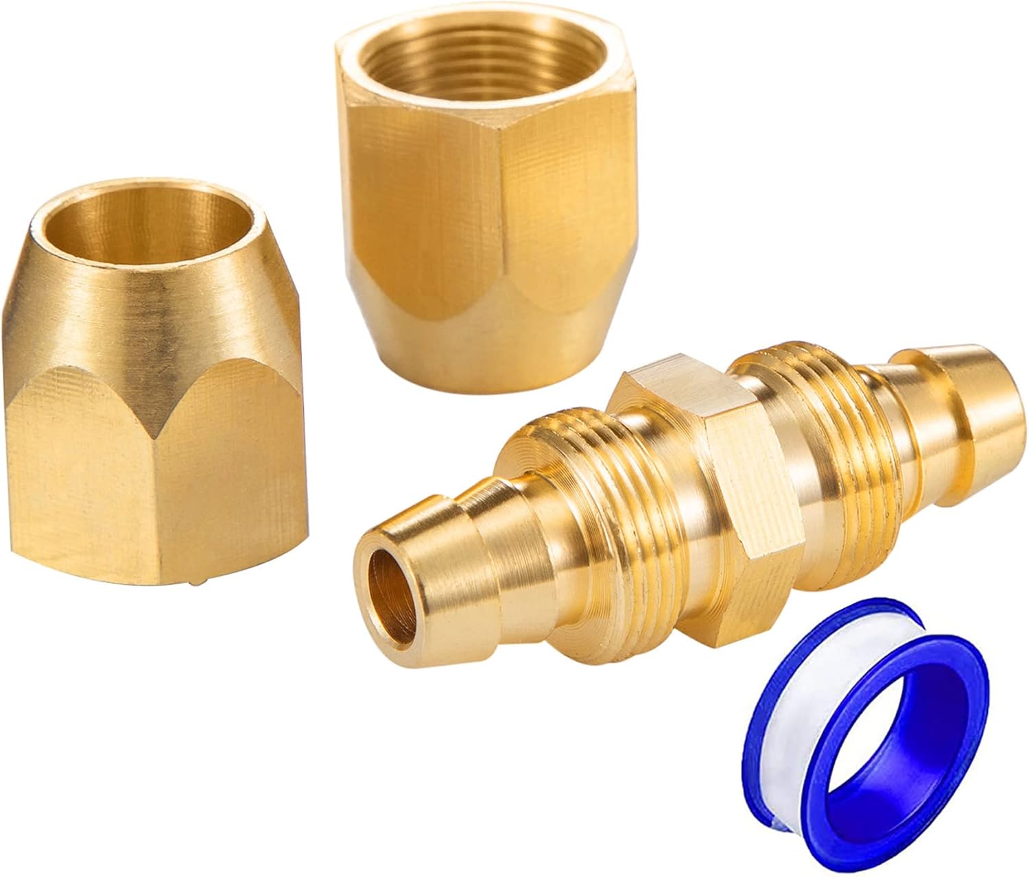 Breezliy 1PC Soild Brass Air Reusable Hose Splicer For 3/8-Inch ID Hose ...