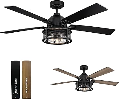 Consciot 52 Inch Ceiling Fan With Lights, Farmhouse Indoor Ceiling Fan ...
