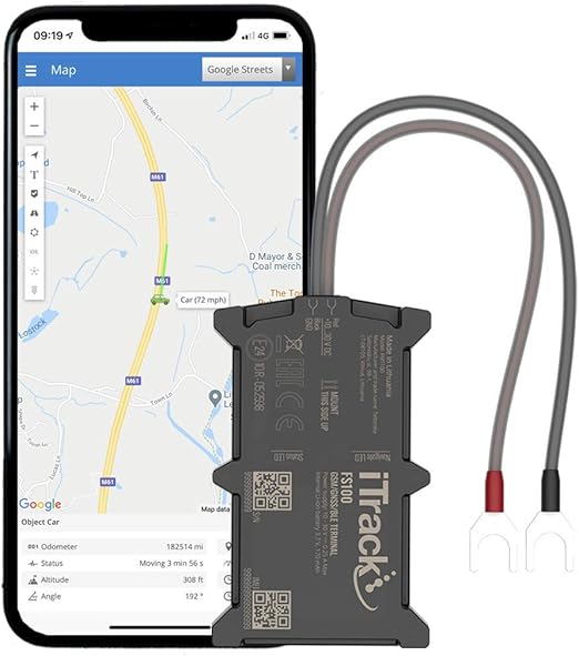 iTrack FS100 GPS Tracker - Real Time Vehicle Tracker Device - Van, Motorcycle, Caravan ...