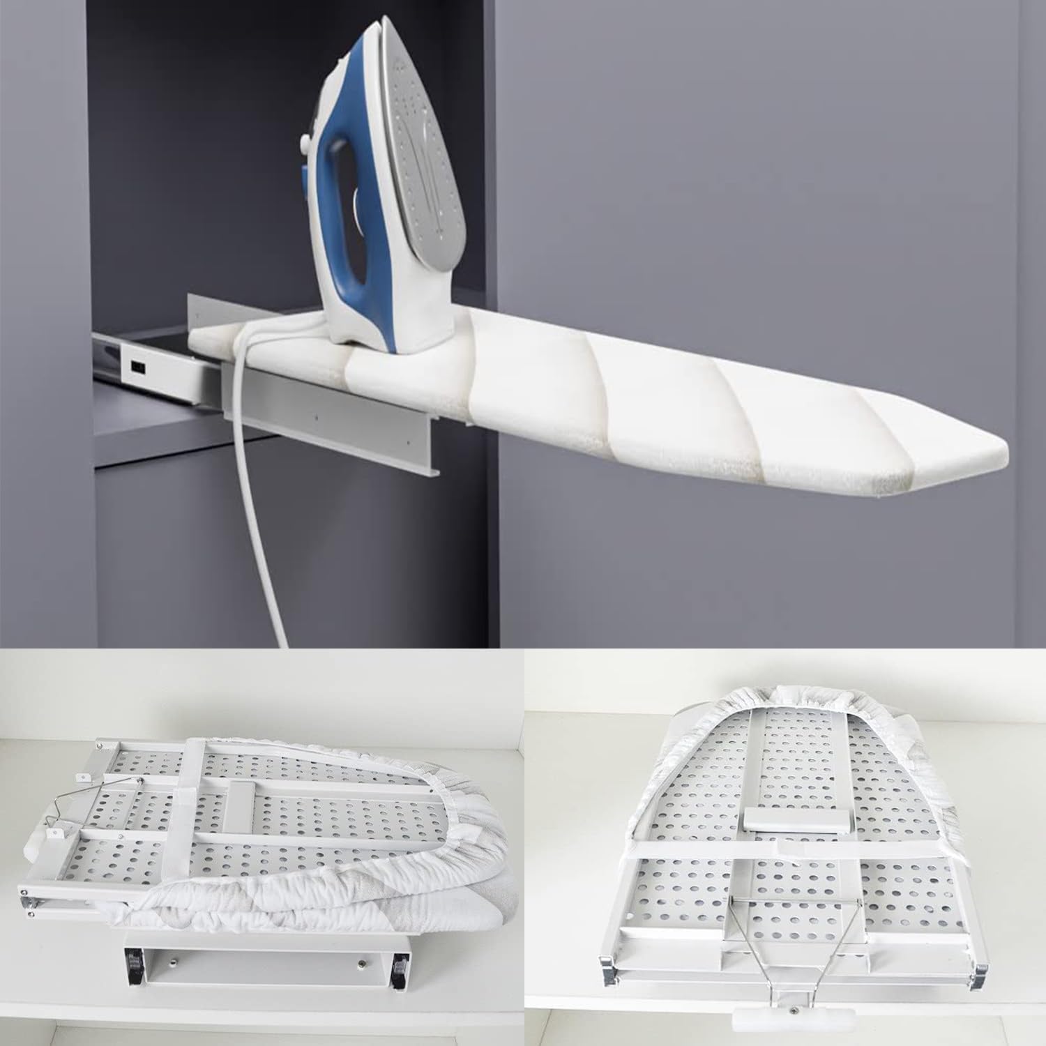 tonchean Retractable Ironing Board Fold Out Ironing Board Rotatable ...