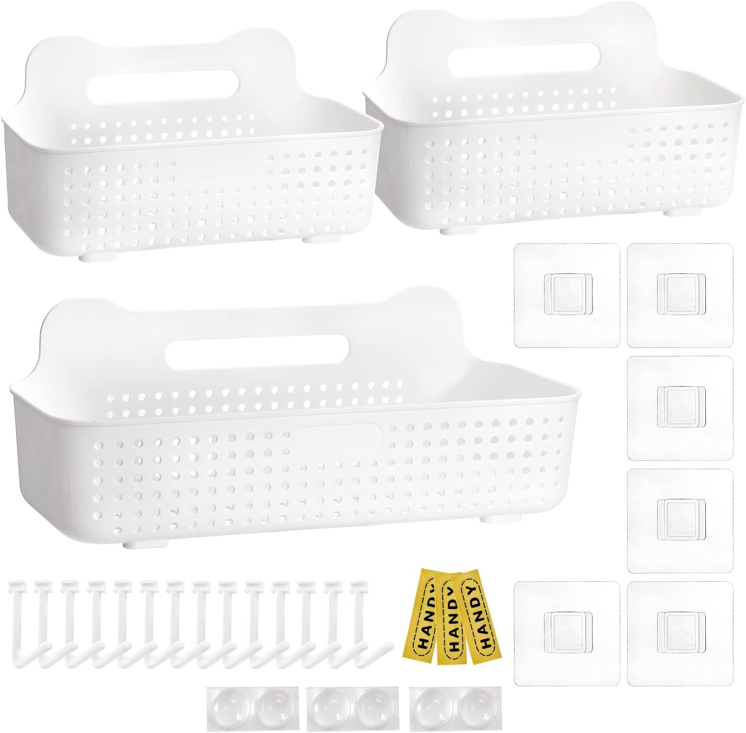 Amazon.com: Pumtus 3 Pack Shower Caddy, Plastic Bathroom Shower ...