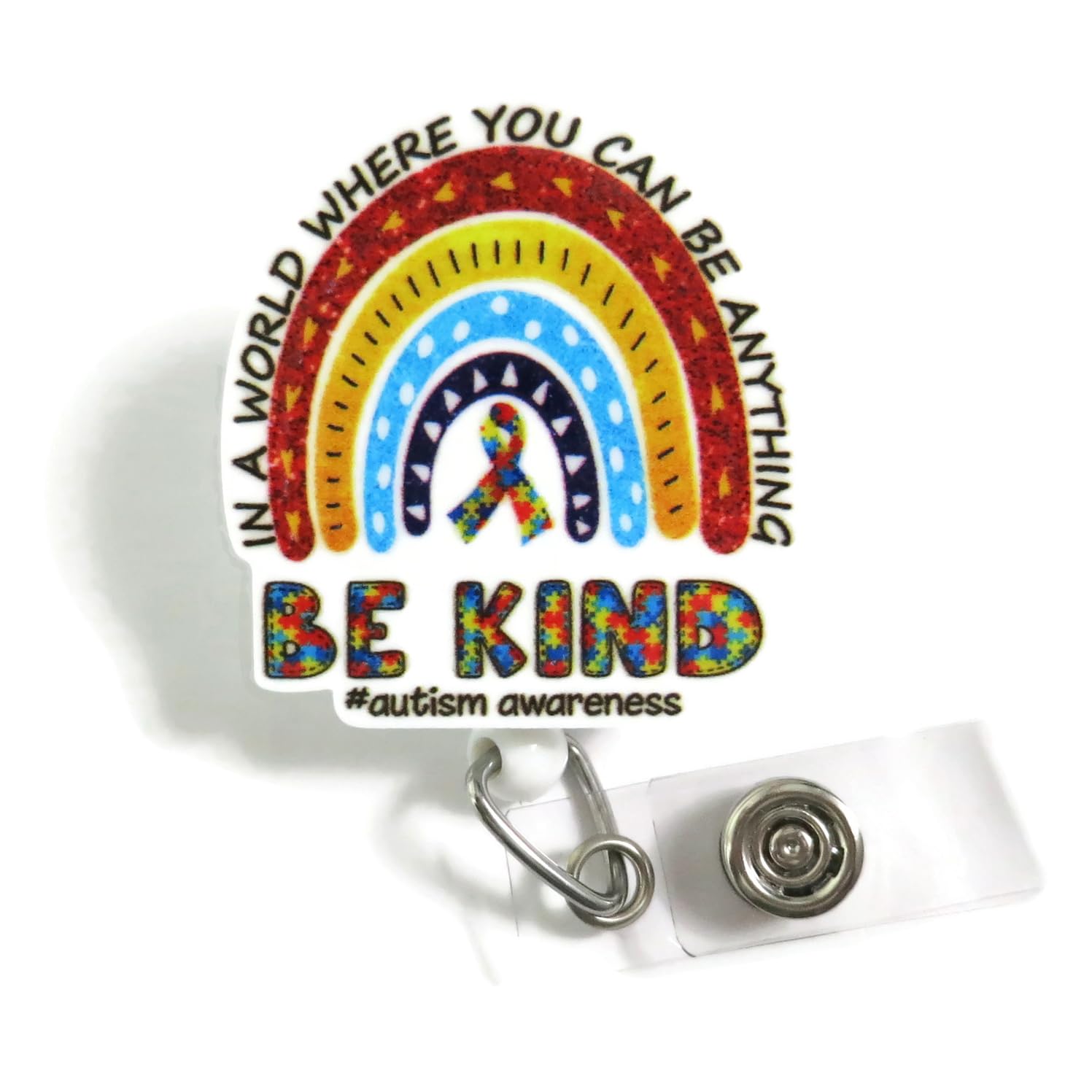 Amazon.com: Autism Awareness Badge Reel, RN ID Holder, You Can Be ...