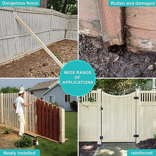 Snapklik.com : FMhotu Heavy Duty Steel Fence Post Repair Kit 4x4