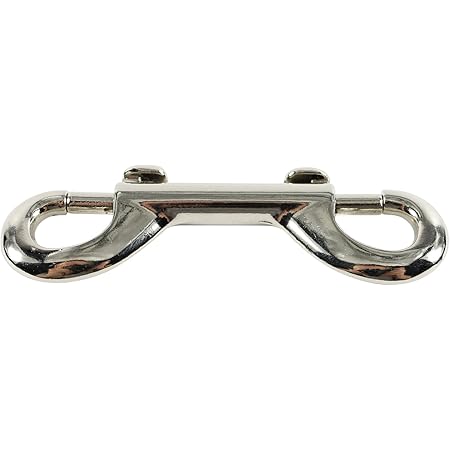 Amazon.com: Heavy - Duty Nickel - Plated 3-3/8" Double Ended Snap Hook ...