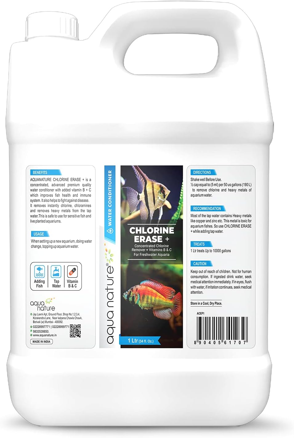 ASP Anti- Chlorine 1ltr Advance Water Conditioner Concentrated Chlorine Remover for Freshwater ...