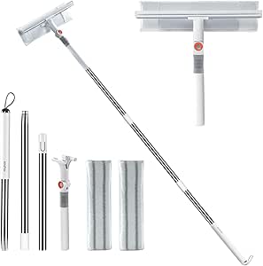 Amazon.com: Funest Window Cleaner Tool 2 in 1 Window Cleaner - Window Cleaning Tool Kit Squeegee ...