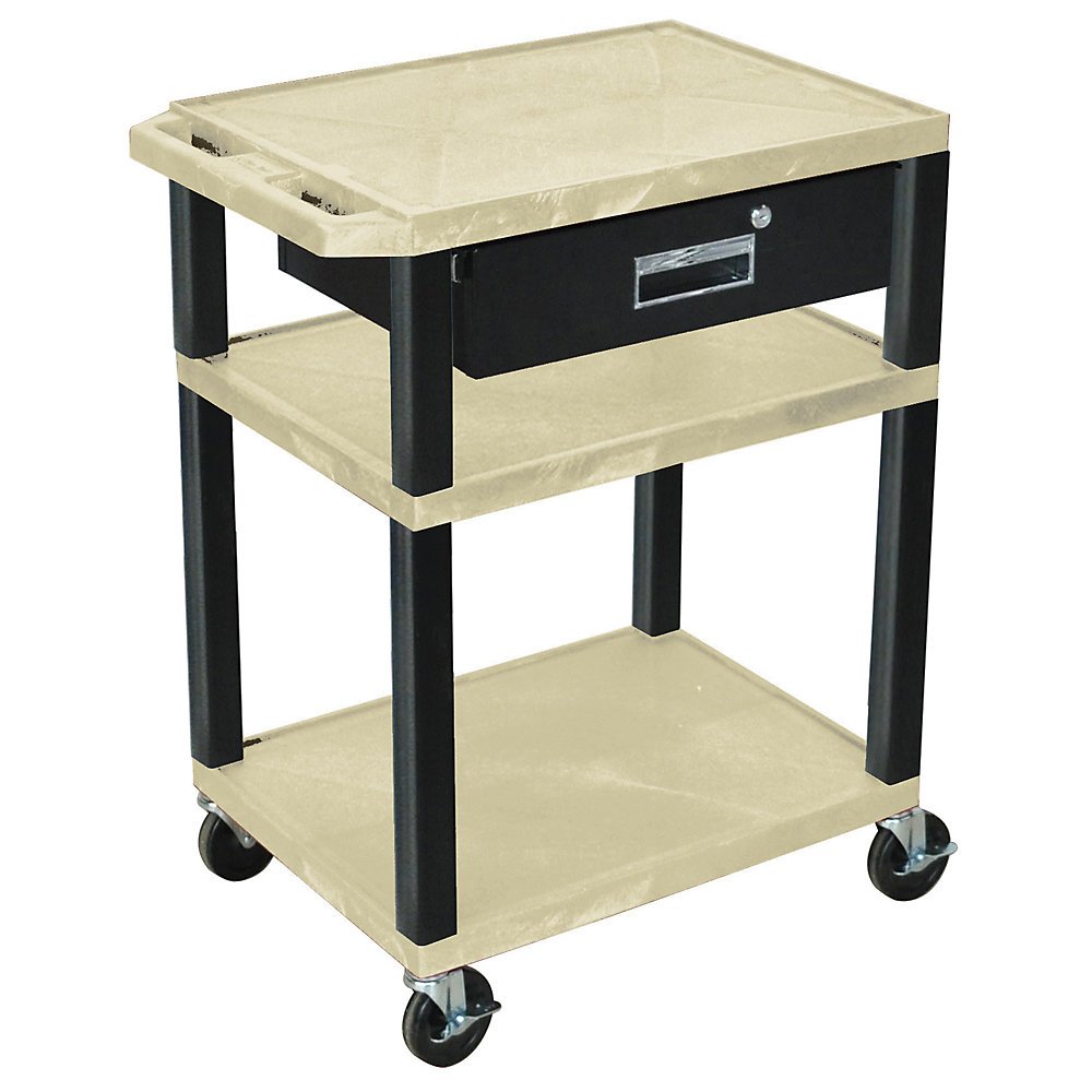 Amazon.com: LUXOR | H. WILSON Tuffy 34"H Utility Cart with Locking ...