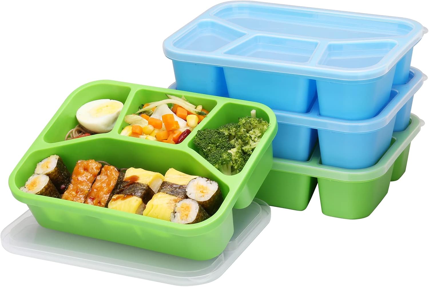 Amazon.com: Ylebs 4 Pack Bento Box Lunch Containers,Reusable 4 ...