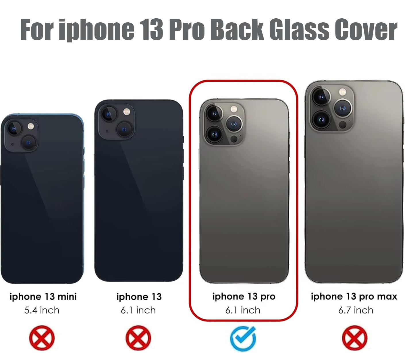 Snapklik.com : Mingxiong 13 Pro Back Glass Replacement For iPhone 13 ...