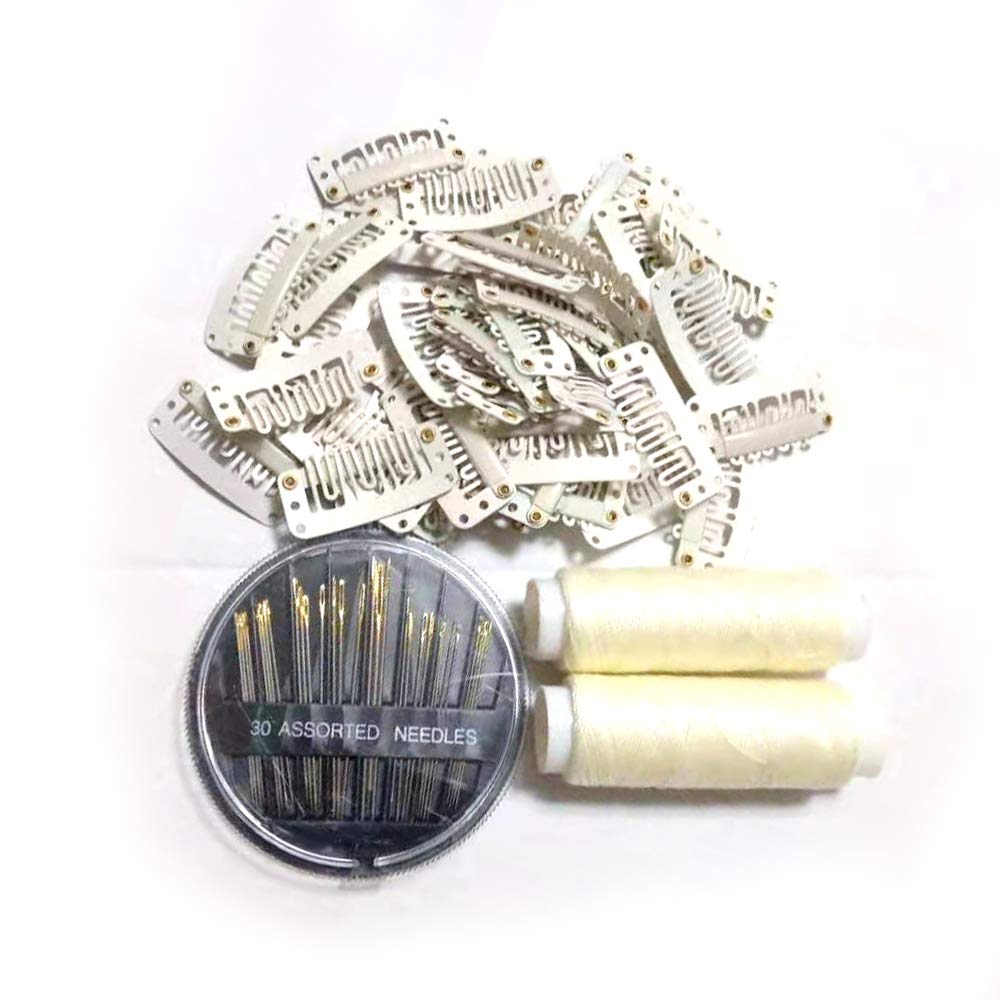 Amazon.com : 50pcs Hair Extensions Clips U-Shape Stainless Steel Snap ...