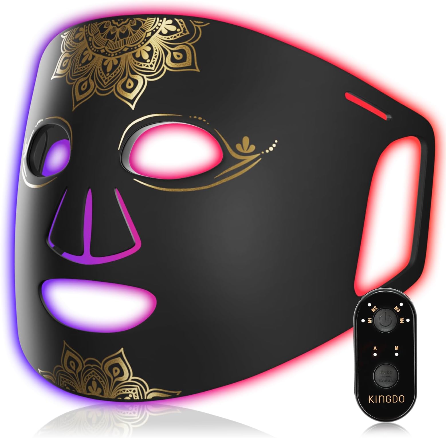 Amazon.com : KINGDO Red Light Therapy for Face,7-Colors LED Face Mask ...