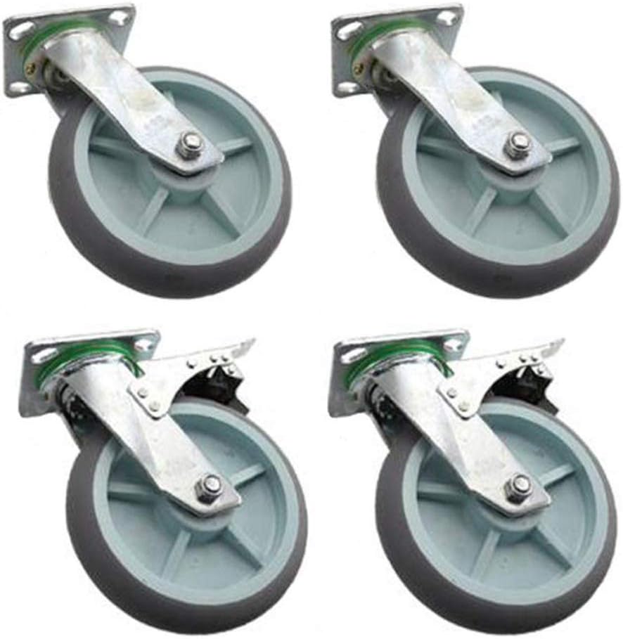Amazon.com: 4X Heavy Duty 4in/5in Silent Swivel Casters/Brake Casters ...