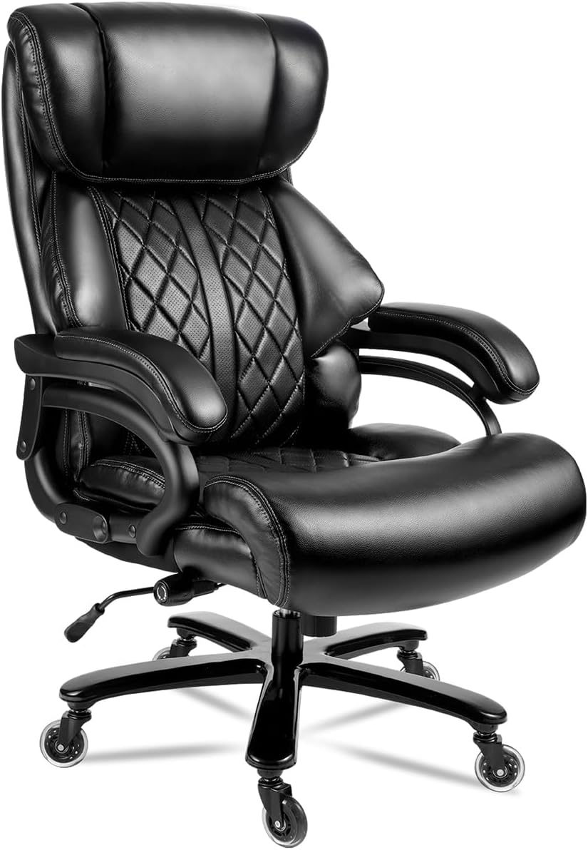 Amazon.com: Qusaphy 500lbs Extra Wide Executive Office Chair Heavy Duty ...