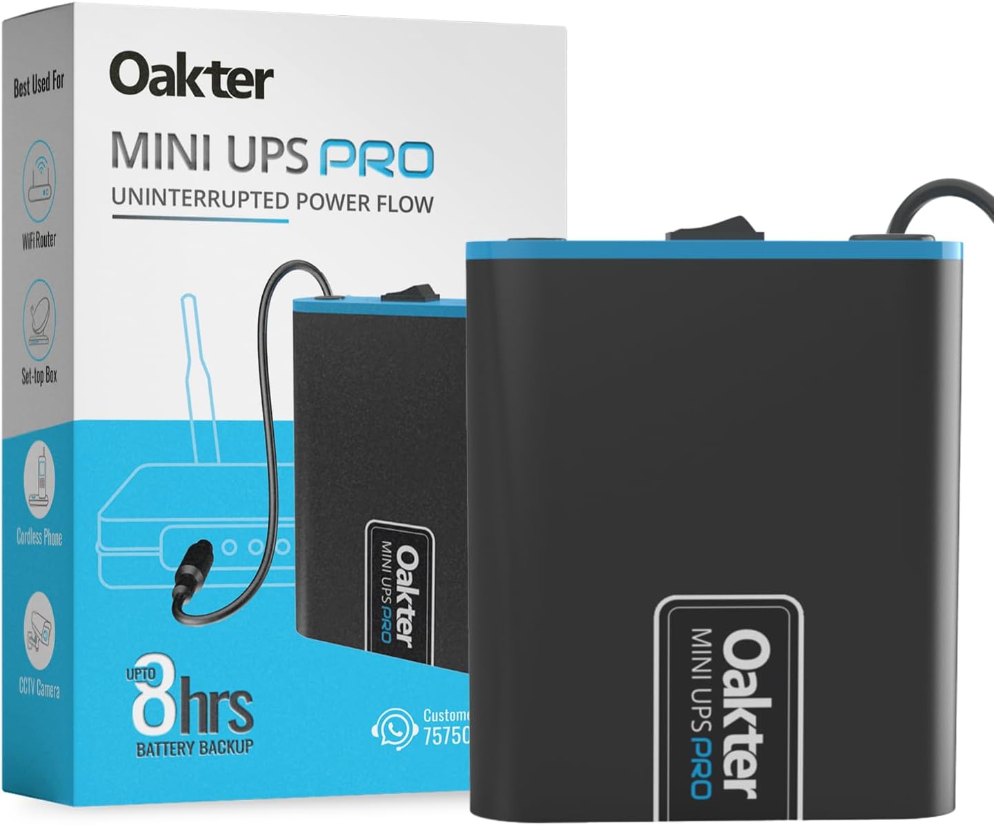 Oakter Mini UPS PRO for High Capacity WiFi Routers 12V & Upto 3A ...