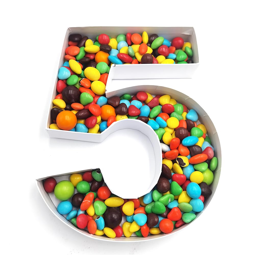 Snapklik.com : QRQR Paper Mache Cardboard Number Fillable Cutout Candy ...