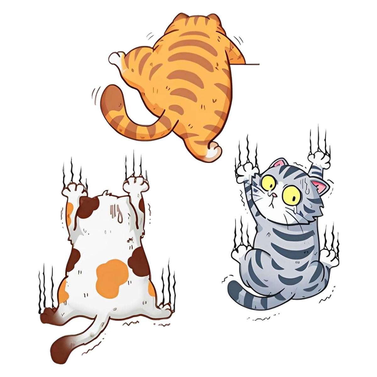 Amazon.com: Scratch Cat Vinyl Car Sticker Decal, Climbing Cat Scratch ...