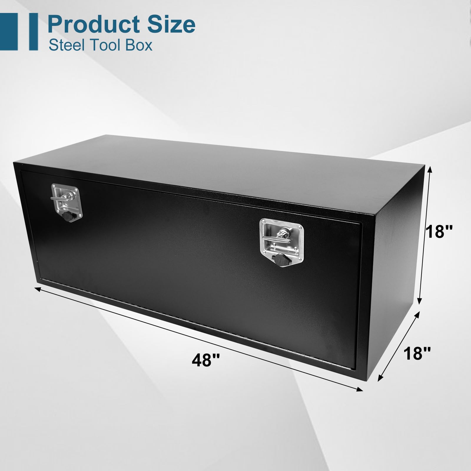Snapklik.com : 48"X18"X18" Underbody Utility Tool Box Black Heavy Duty ...