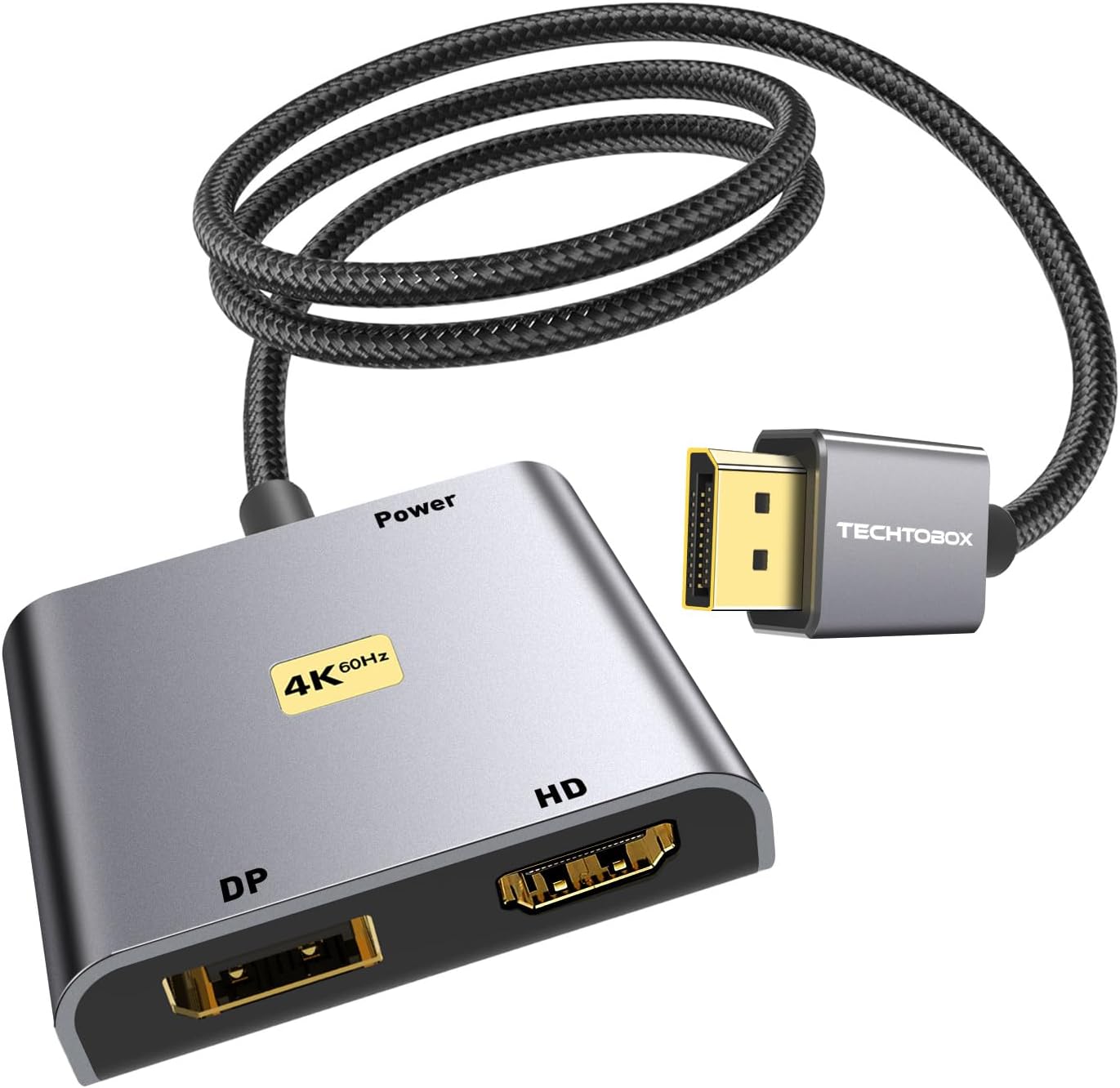 Amazon.com: TECHTOBOX DisplayPort to Dual Monitor Adapter,4K 60Hz DP to ...