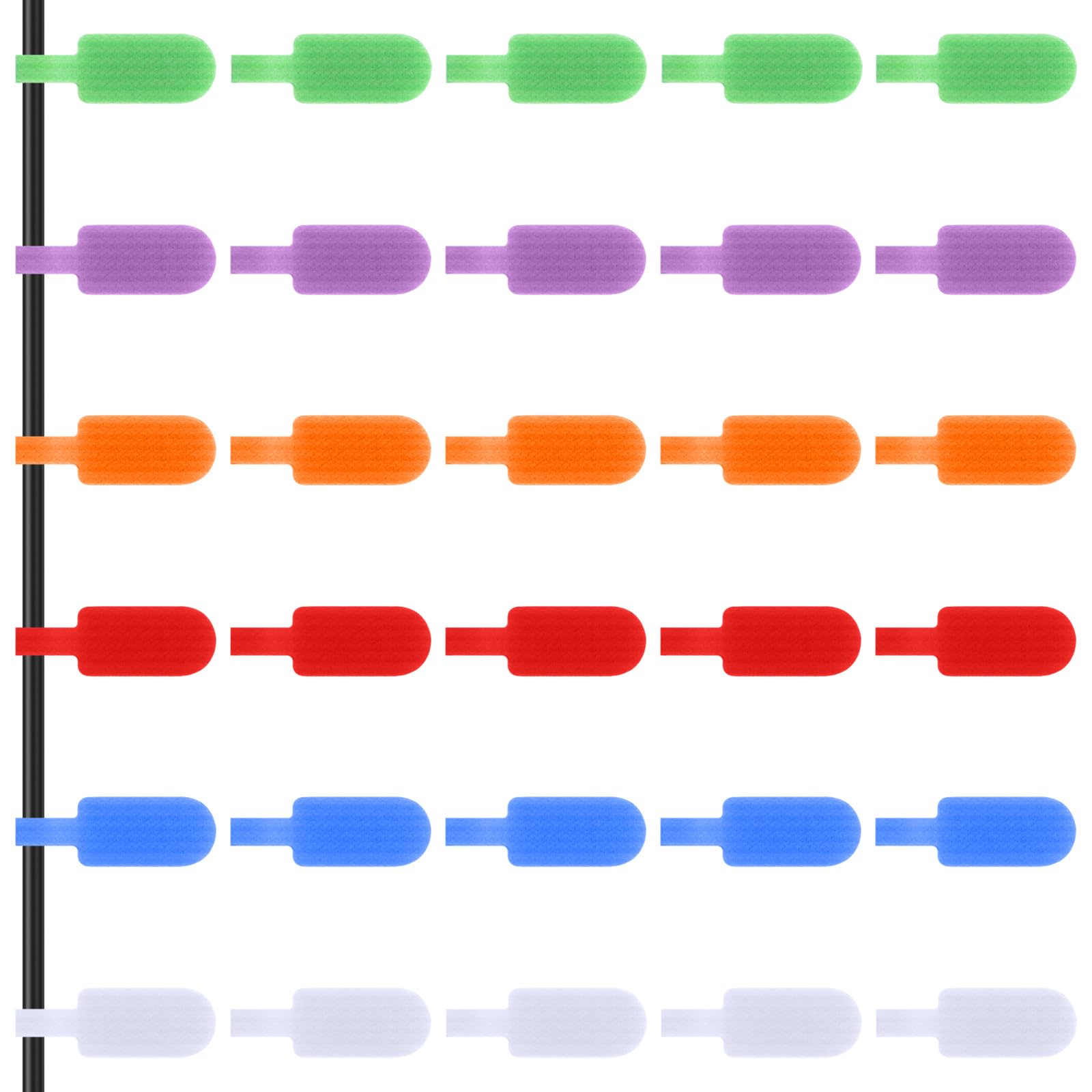 Snapklik.com : 30 PCS Cable Labels, Multi-Color Write On Cord Label And ...