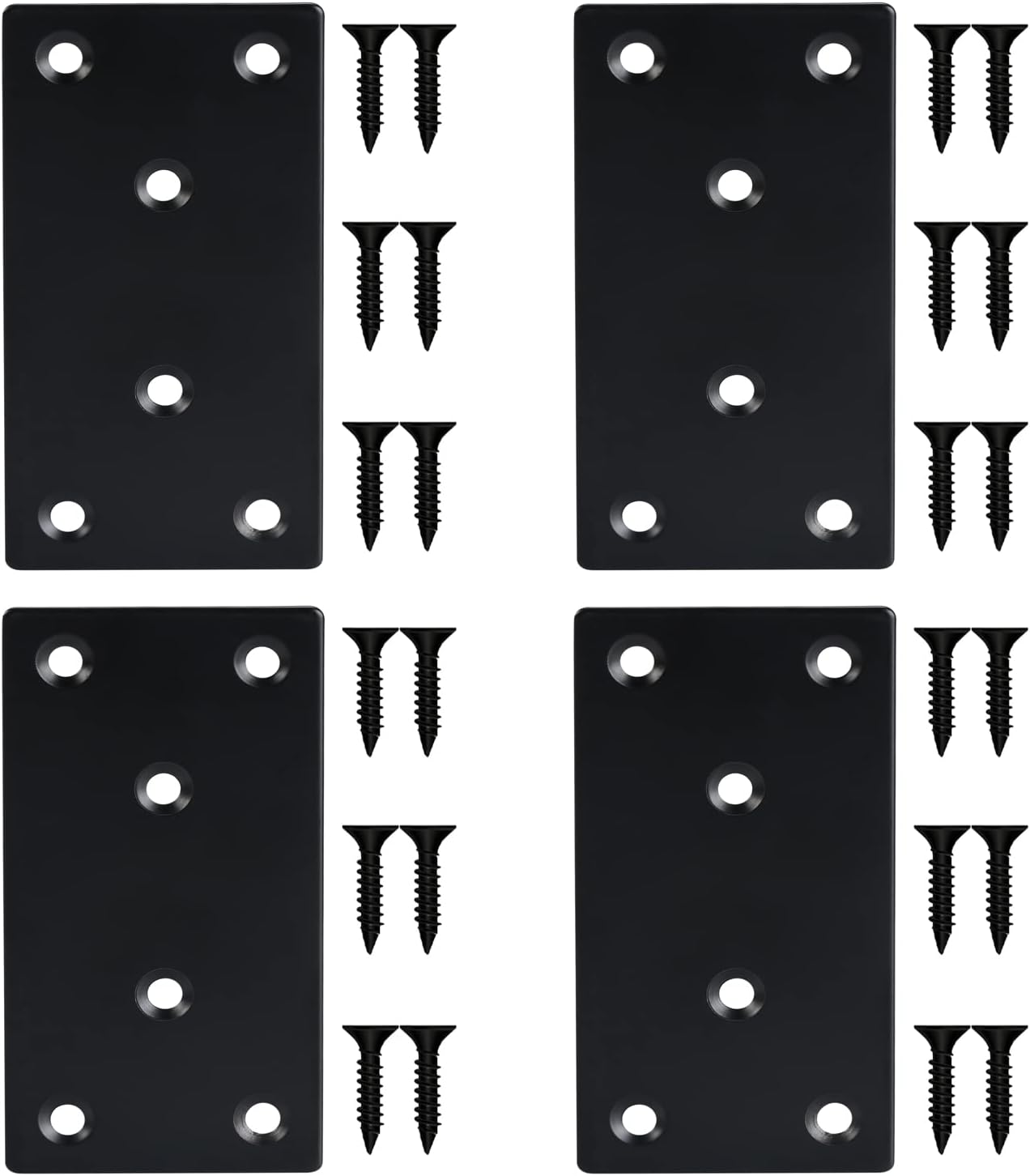 Amazon.com: 4 PCS Metal Flat Straight Brace Brackets 100 x 50 mm Flat ...