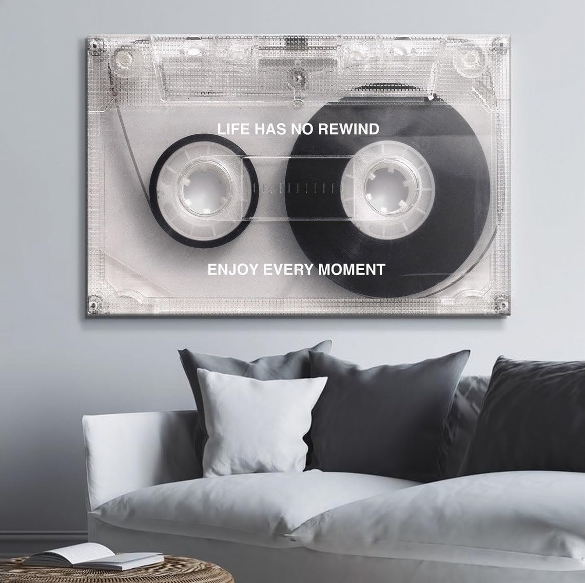 Amazon.com: NATVVA Life Has No Rewind Cassette Print Poster ...