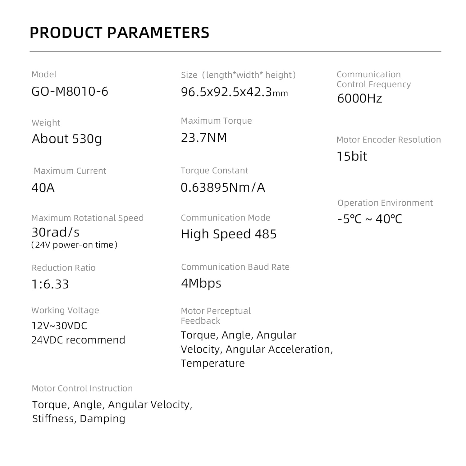 Moteur GO-M8010-6 Moteur Bionique Robot Joint Moteur Maroc | Ubuy