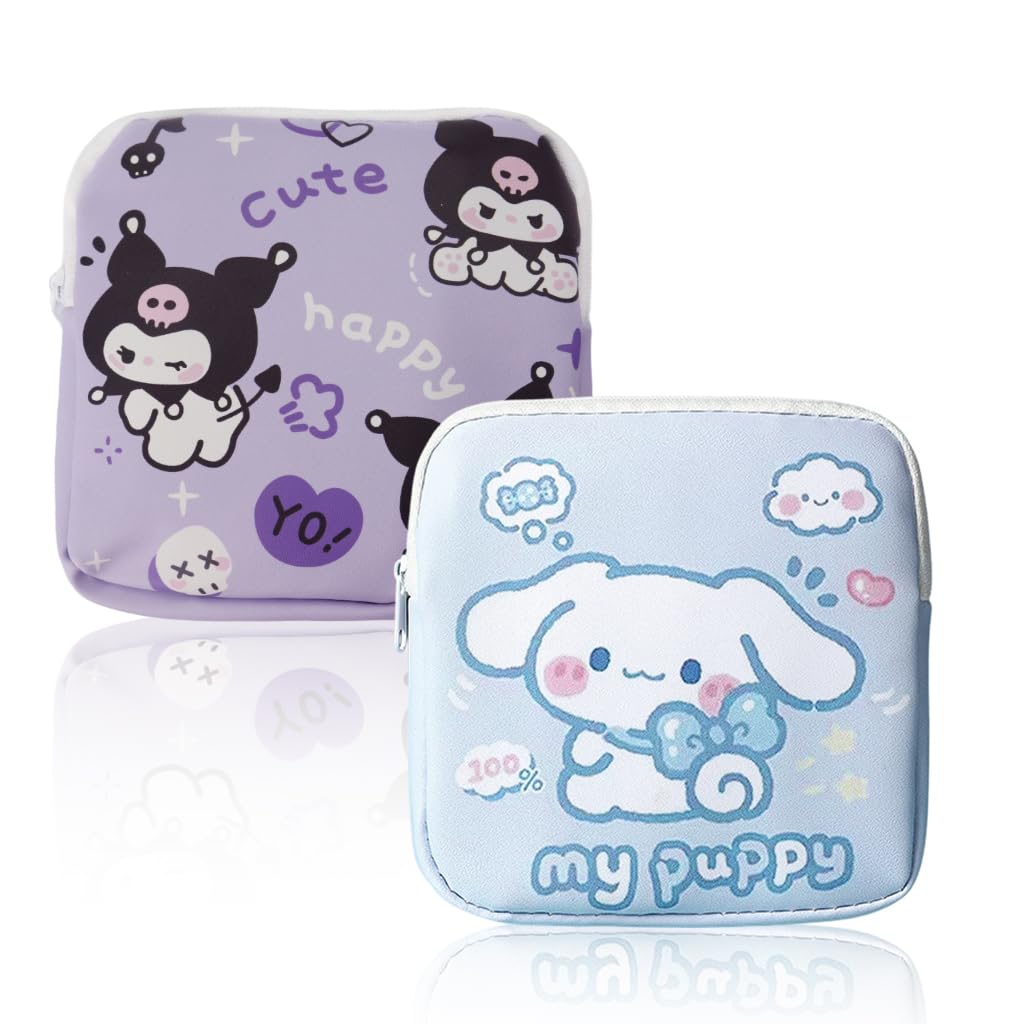 ZIBUYU® 2Pcs Small Pouches for Women Girls, Sanitary Pads Travel Pouch ...