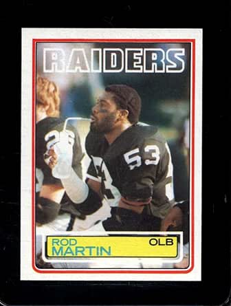 Amazon.com: 1983 TOPPS #304 ROD MARTIN NM LA RAIDERS : Everything Else