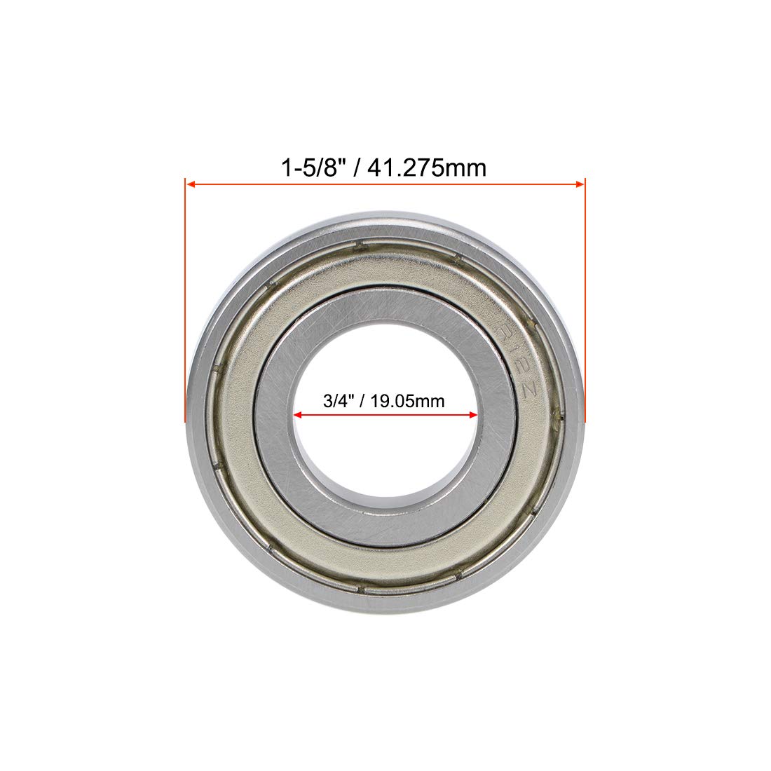 Snapklik.com : Uxcell R12ZZ Deep Groove Ball Bearing 3/4-inchx1-5/8 ...