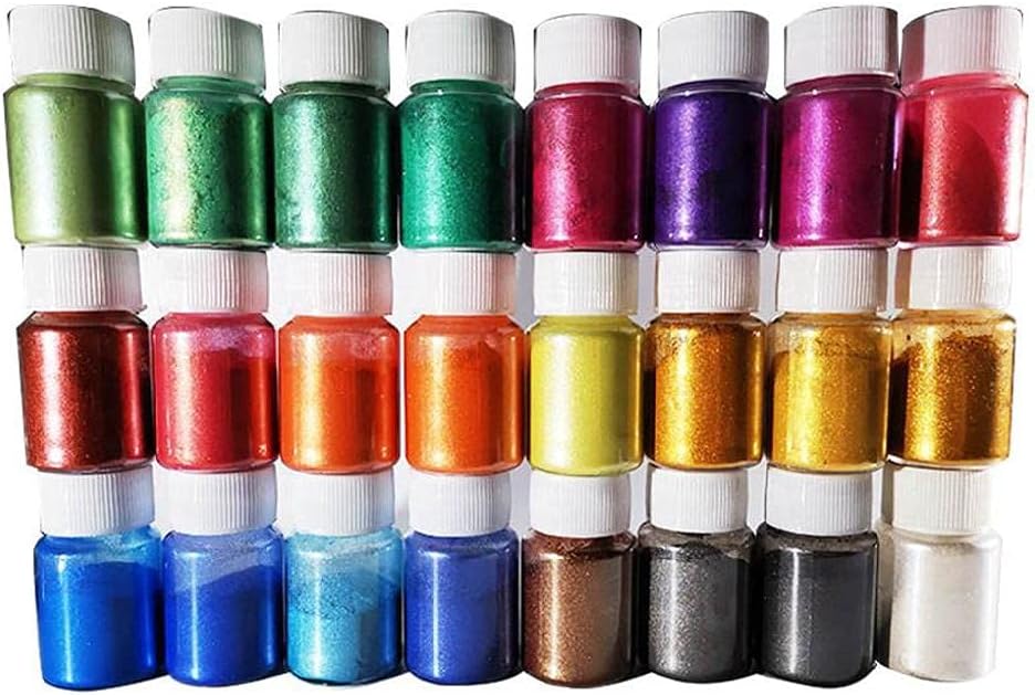 Amazon.com: DIY Handmade Pearlescent Mica Powder Epoxy Resin Dye Pearl ...