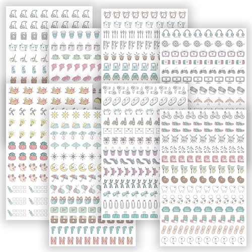 Amazon.com: 900+ Productivity Mini Icon Stickers for Planners - Home ...