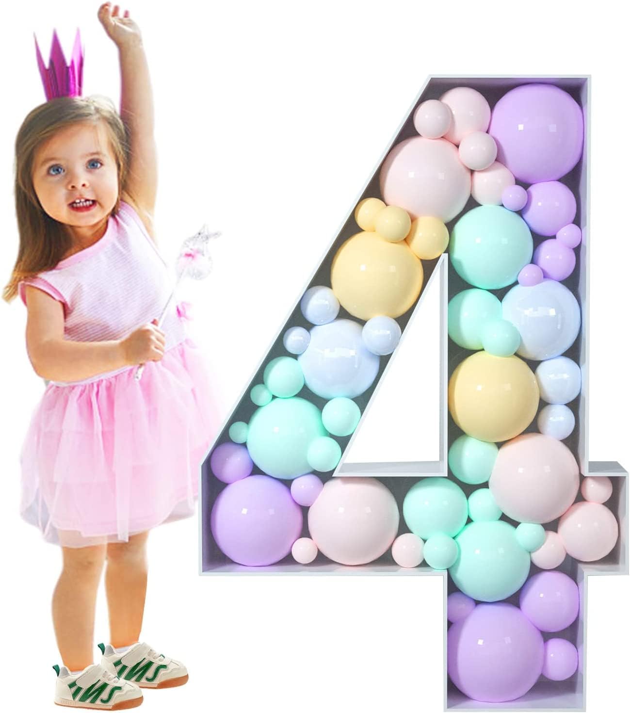 Amazon.com: imprsv 3FT Mosaic Numbers for Balloons, Marquee Numbers ...