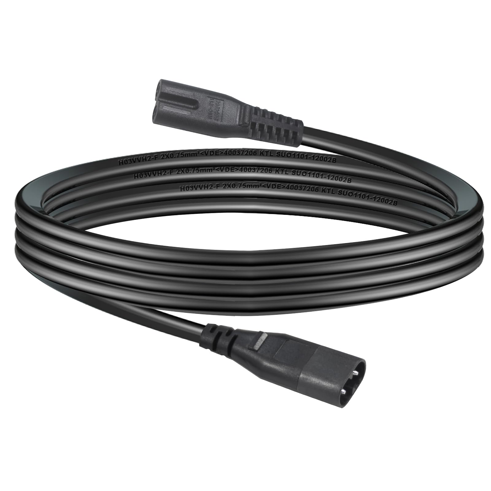 C7 to C8 extension lead 1.8m,Figure 8 Power Lead IEC320 C7 to C8 ...