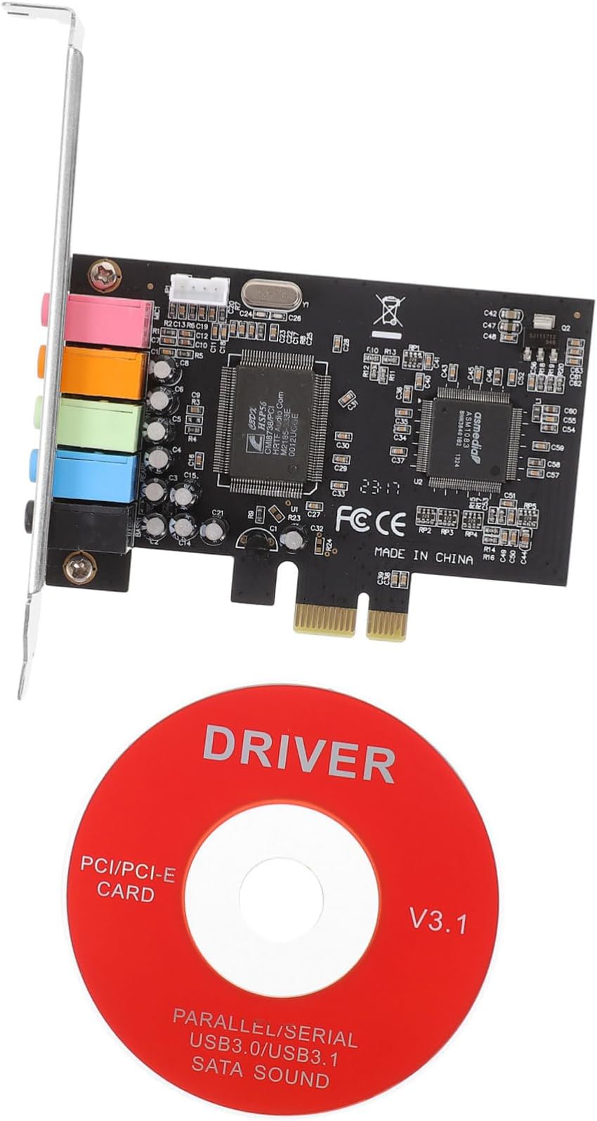 Amazon.com: HEMOTON Audio Card Internal Sound Pcie Sound Card Pcie to 5 ...