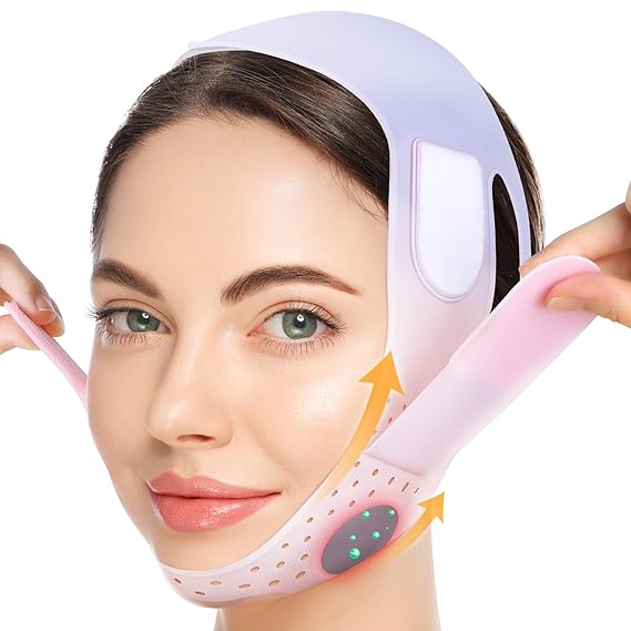 Amazon.com: JUSRON V-Line Mask Chin Up Mask Face Strap, Soft Silicone ...
