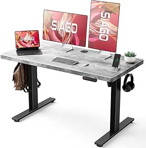 Amazon.com: SIAGO Electric Standing Desk Adjustable - 48 x 24 Inch Sit ...