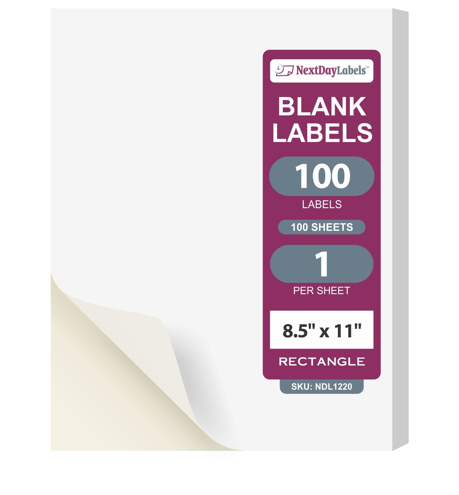 Amazon.com : NextDayLabels - Full Page Labels 8.5 x 11 - White Shipping ...